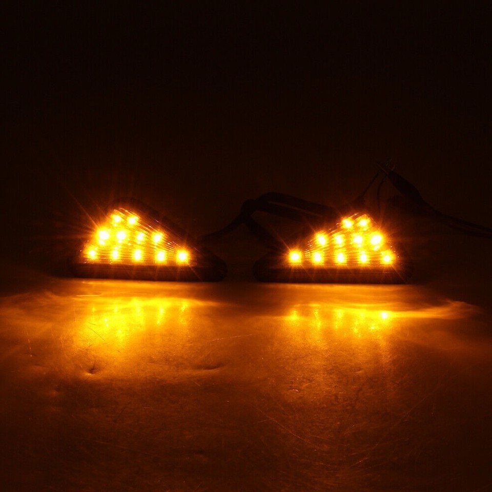 Smoke Turn Signal LED Lamp Amber Light Indicator Fit Kawasaki Ninja ...