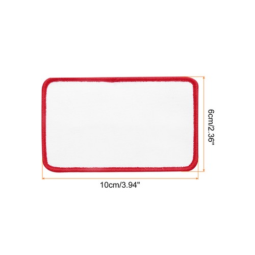 60pcs Sublimation Patch Blank Rectangle White with Red Border 641832571292| eBay