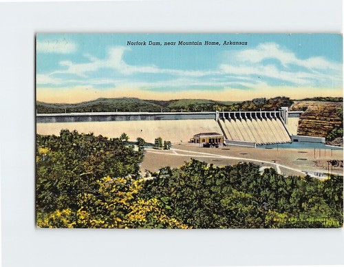 Postcard Norfork Dam Arkansas USA | eBay