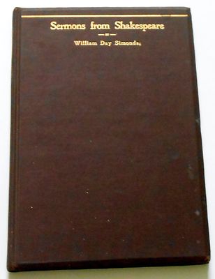 1898 William Day Simonds SERMONS FROM SHAKESPEARE | eBay
