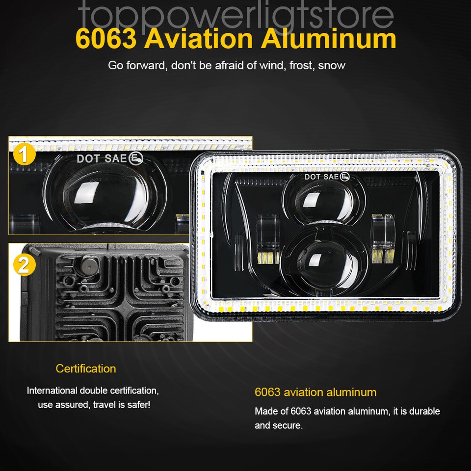 1998-2002 Pontiac Trans Am LED Headlights Headlamps Black Projector ...