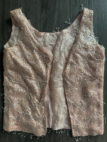 Wool & Sequins Vintage Women’s Pink Vest Size M | eBay