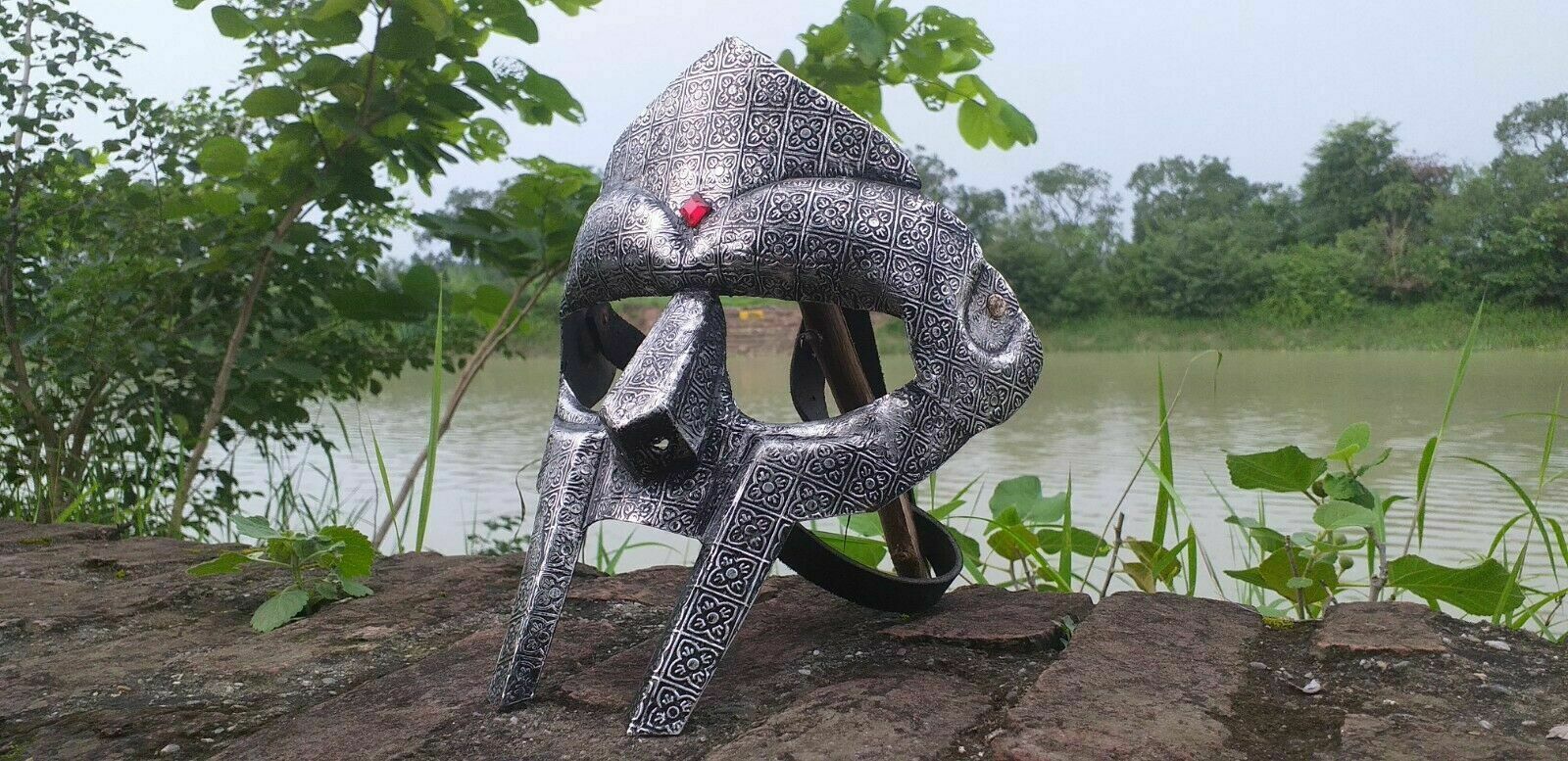 MF Doom Super Gladiator Face Mask Helmet Hand Forged Sca Larp Helmet ...