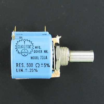 Precision Potentiometer 500 Ohm 5% 10 Turn 1/4" x 3/8" Clarostat ...