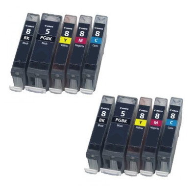 10 Ink Cartridge For Canon MP510 mp530 MP530 IP4200 IP4300 iP7500 PGI5 ...