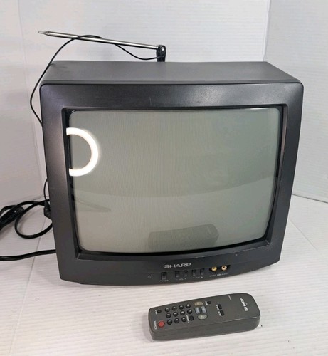 Vintage Sharp 13 Inch CRT TV 13L-M100 Retro Gaming Front AV Tested w ...