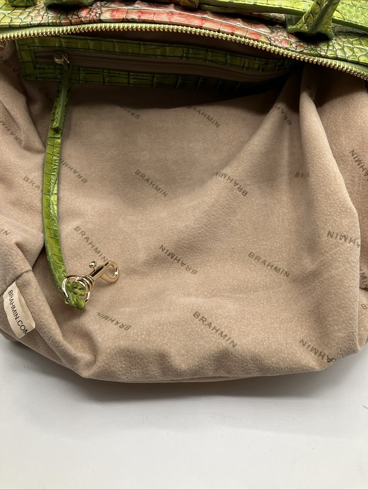 Brahmin Caroline Apple Blush Ombre Satchel W Strap | eBay