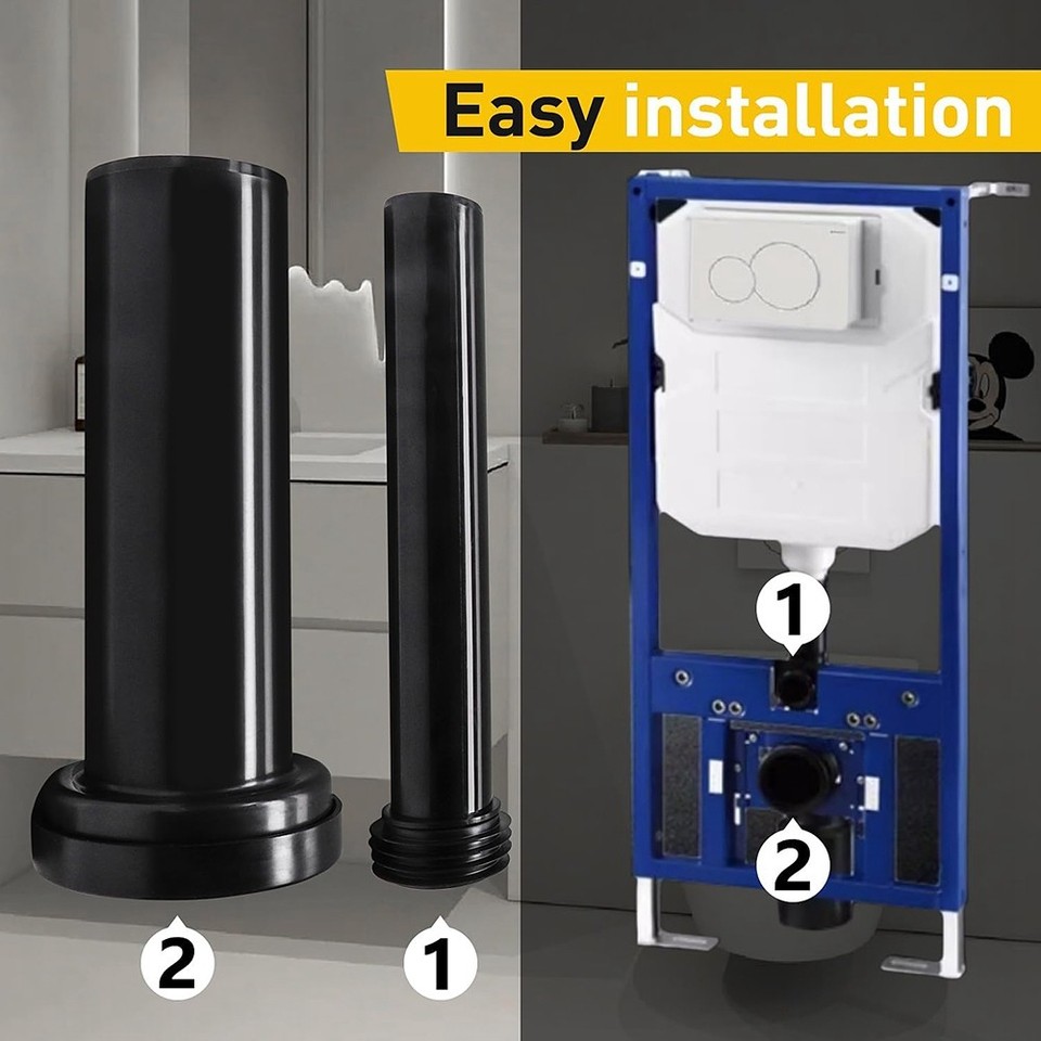 3X(Sewage Pipe Flushing Pipe Sleeve Sewer Pipe Flushing Pipe Set ...