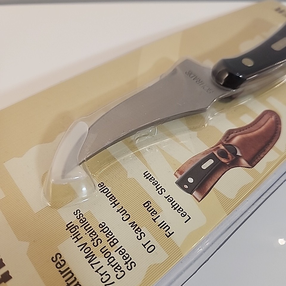 SCHRADE 152OTCP OLD TIMER Sharpfinger full tang fixed blade knife 7 ...