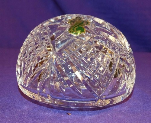 BEAUTIFUL WATERFORD CLEAR CUT CRYSTAL HOLLOW DOME PAPERWEIGHT OLDER ...