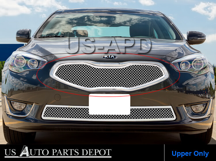 Fits 2014-2016 Kia Cadenza Front Main Upper Stainless Steel Chrome Mesh ...