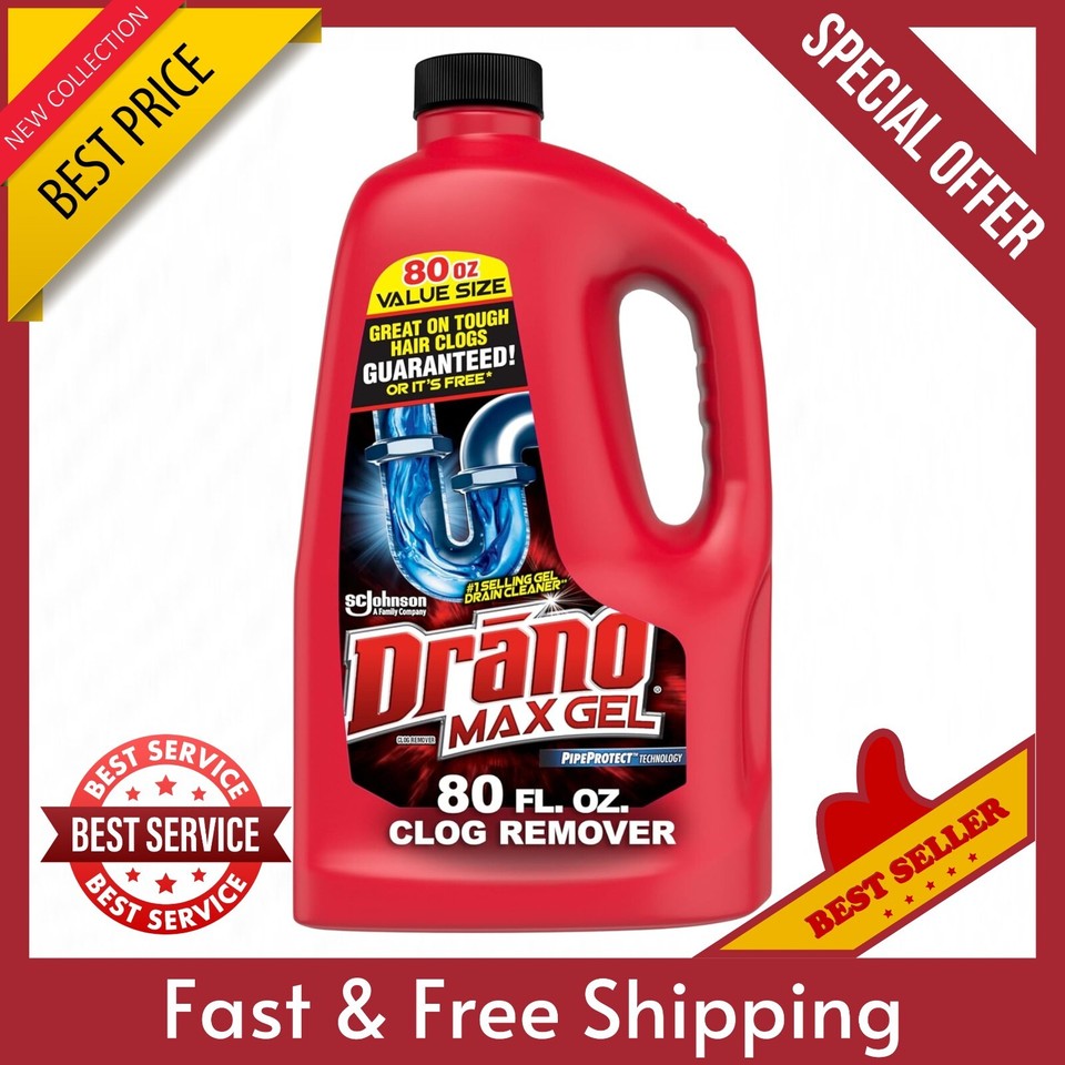 Drano Max Gel Drain Clog Remover and Cleaner for Shower or Sink Drains ...