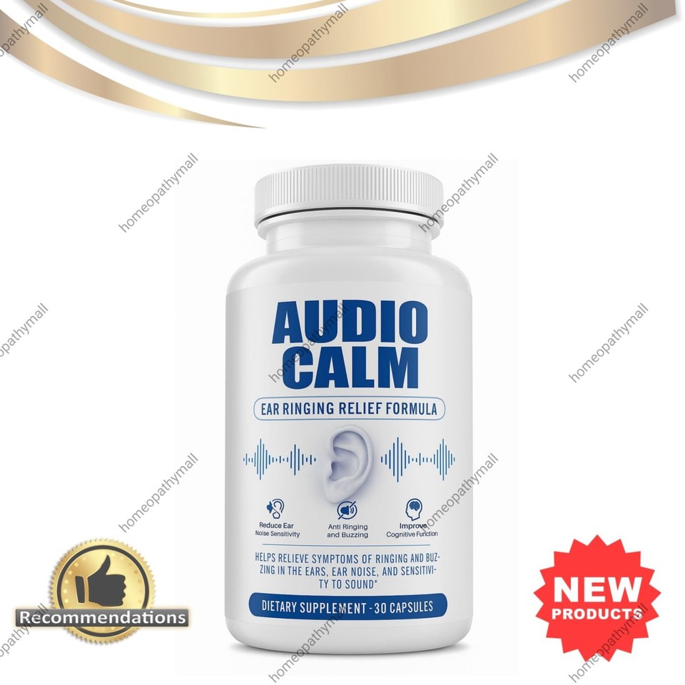 Audio Calm– 30 Caps | Natural Ear & Nerve Support | B12, Garlic, Green ...