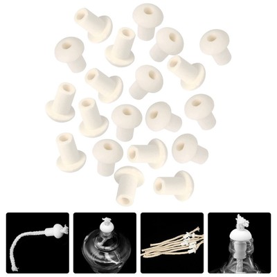 20pcs Ceramic Wick Ceramic Wick Holder Supporting Ceramics Lamp Holder ...