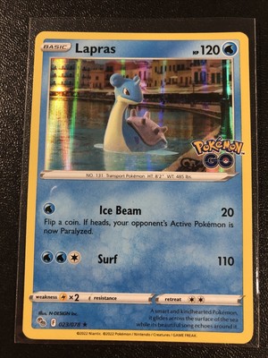 Pokémon TCG Lapras Pokemon Go 023/078 Rare Holo Pack Fresh! TCG SWSH | eBay