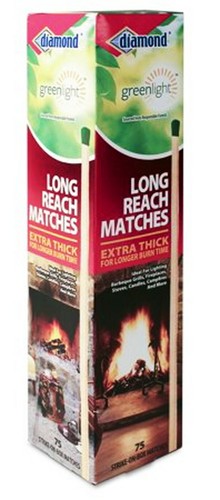 Diamond Long Reach Matches 75 count Extra Thick For Longer Burn Time ...