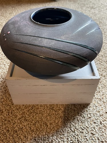 Michael Cho Studio Art Vase High Fire Pottery Hand Crafted Signed ...