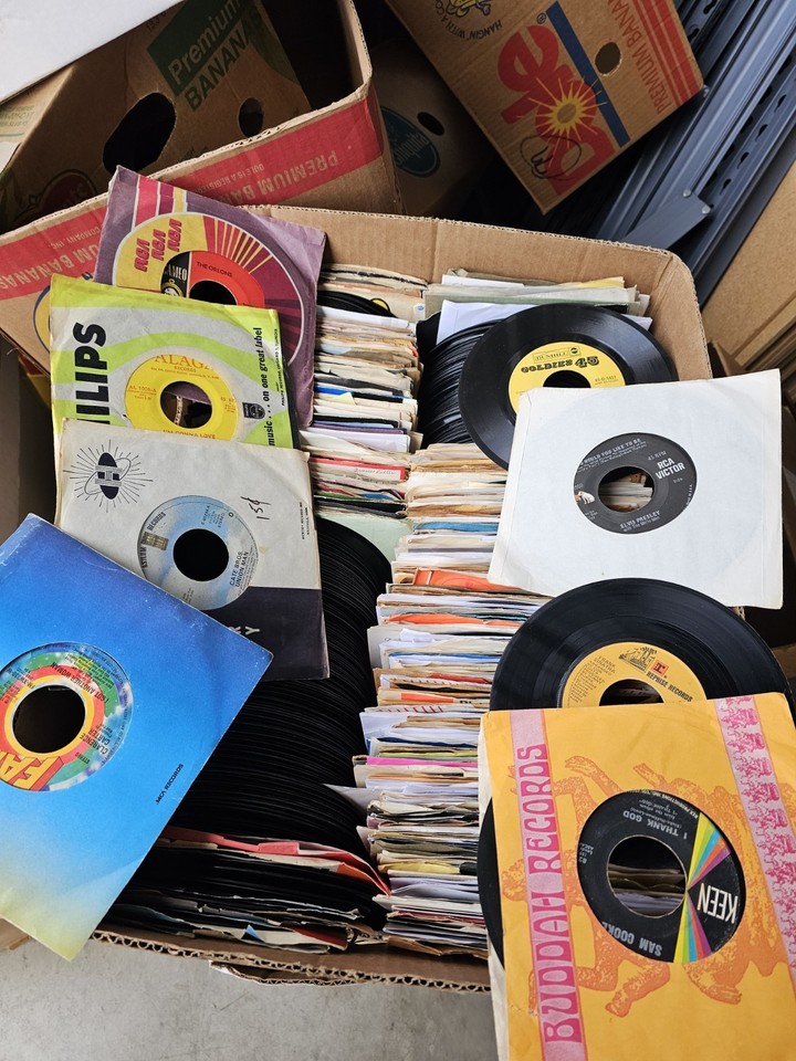 Huge Lot Of 450 Vinyl 45 Rpm Records VG+ Average w/ All Genres Rare ...