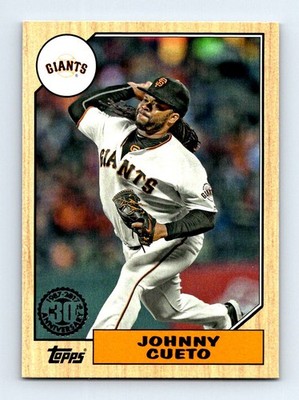 #87-95 2017 Topps 1987 Baseball Johnny Cueto San Francisco Giants | eBay