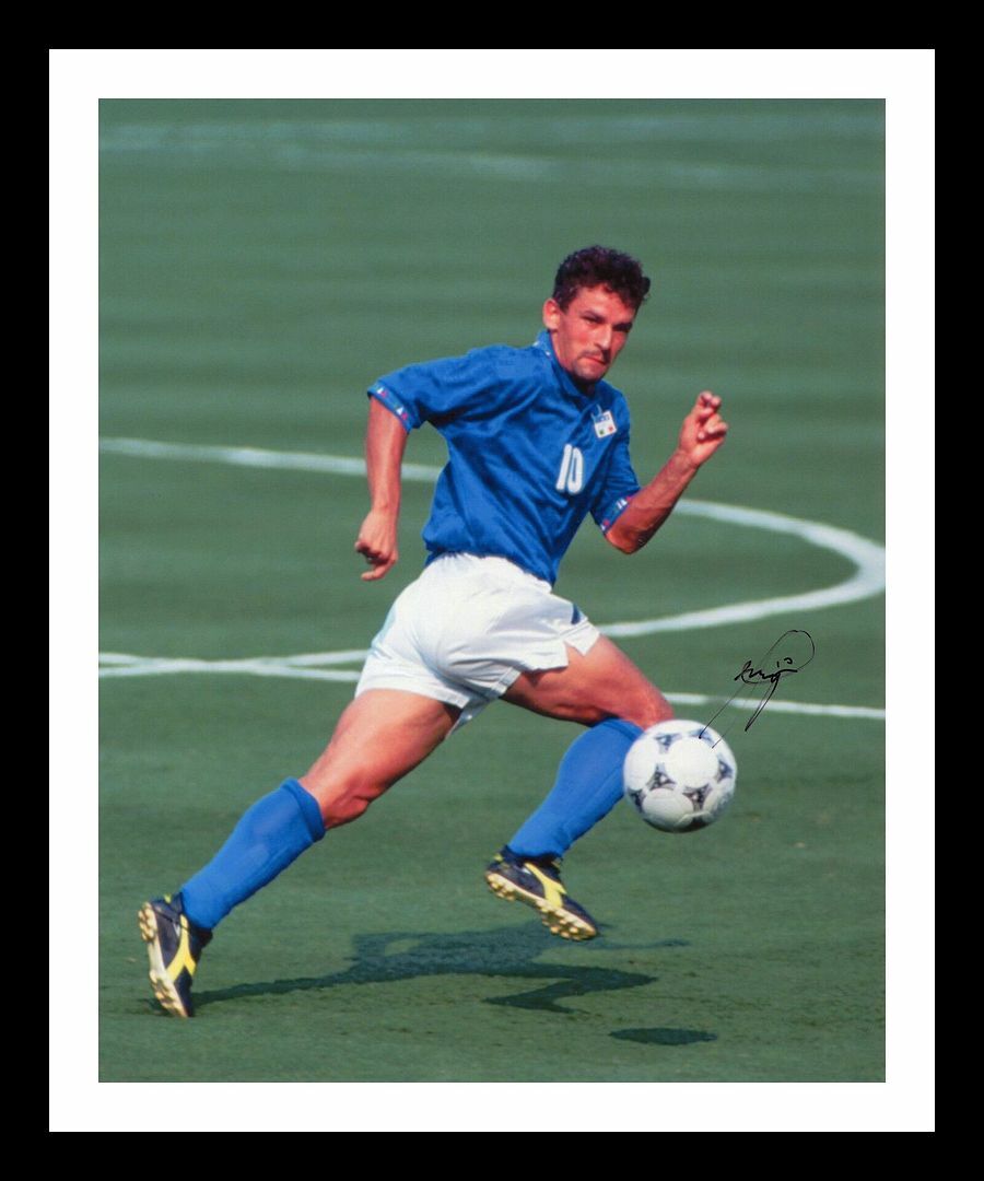 Roberto Baggio - Italy - USA 94 Autographed Signed & Framed Photo | eBay