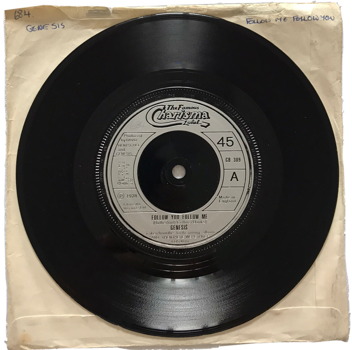 Genesis-Follow Me Follow You-1978 45rpm vinyl 7” single In Original ...