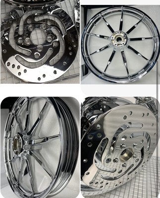 Harley Dyna Low Rider FXLR CHROMED FRONT single disc WHEEL 2018 -20 rim ...