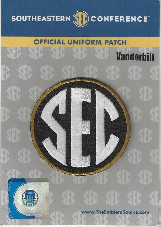 NCAA Southeastern Conference SEC Vanderbilt Commodores Jersey Patch ...