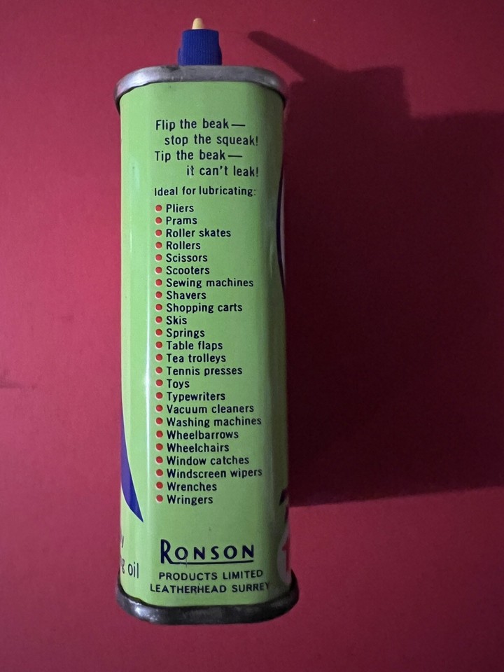 1950's NOS Vintage "OILY BIRD" Household Lubricant Handy Oiler Can by ...