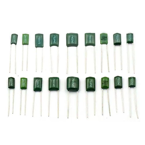 100V Mylar Polyester Film Capacitor 5% Tolerance 1nF-220nF Electronic ...