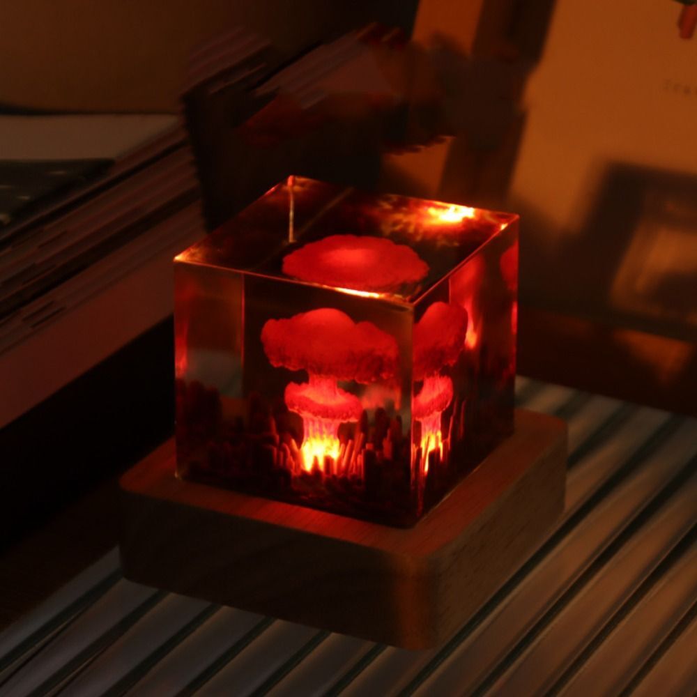 Nuclear Explosion Bomb Mushroom Cloud Lamp Flameless Lamp USB 3D Night ...