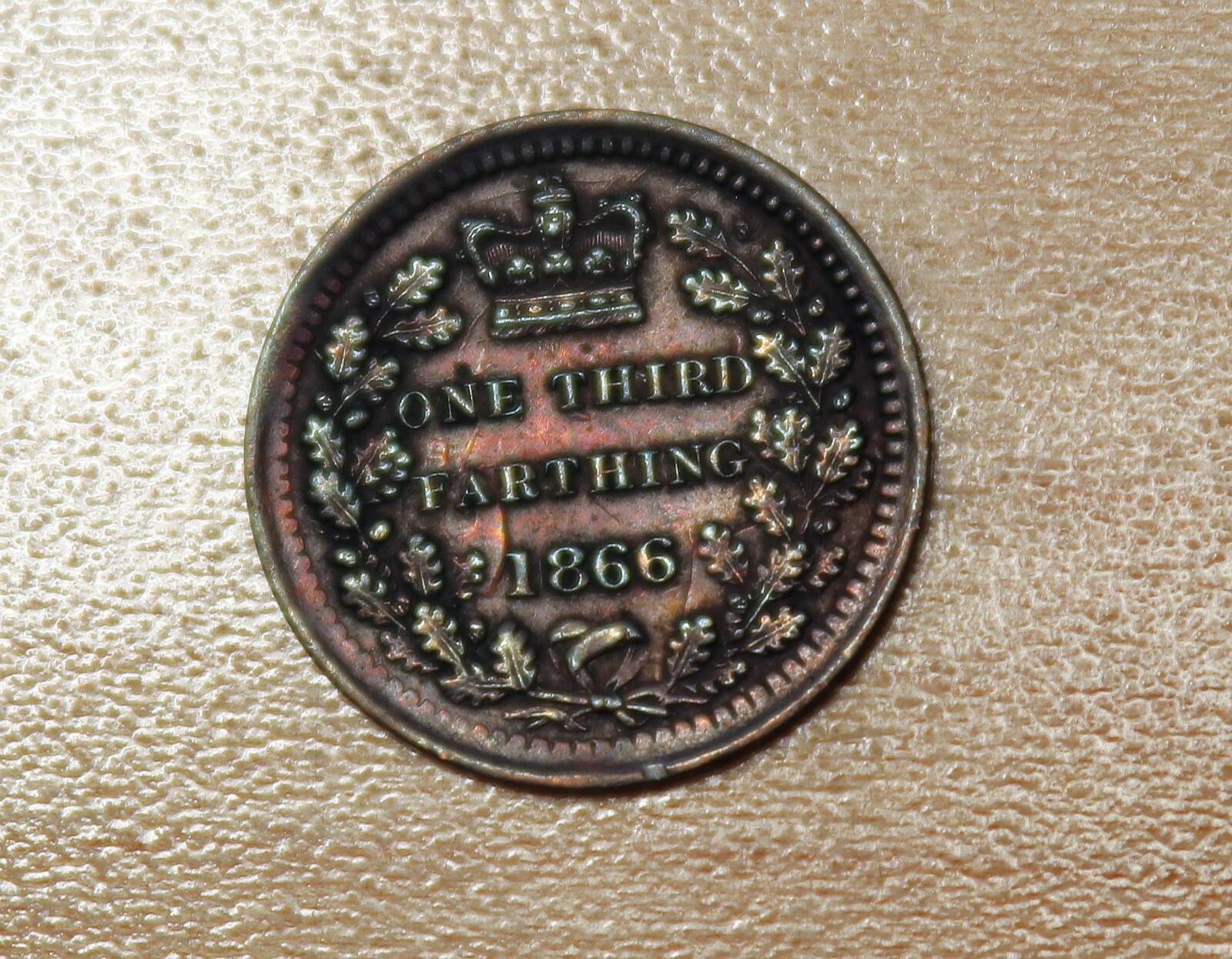 1866 Great Britain 1/3 Farthing Die Clash Error | eBay