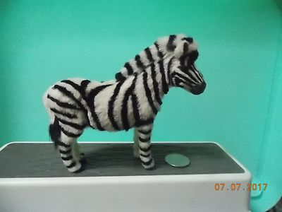 Furry Zebra Figure | eBay
