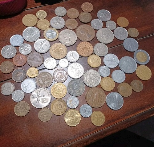 1/2 Lb (8oz) Bulk Foreign World Coin Lot-All Unique Types/Variations ...