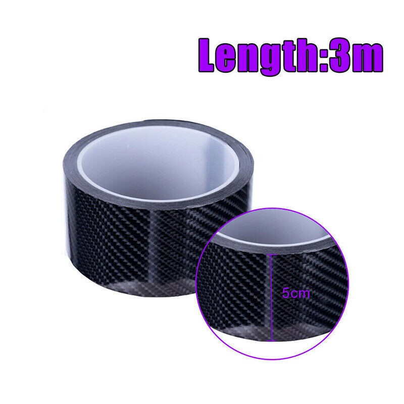 Car Carbon Fiber Vinyl Film Sticker Door Sill Scuff Anti Scratch Tape ...