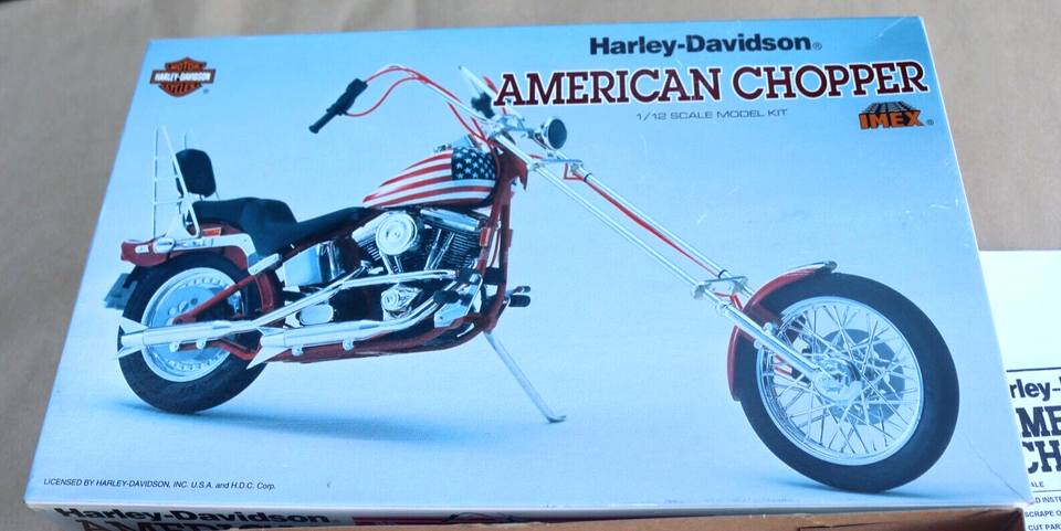 NEW HARLEY-DAVIDSON AMERICAN CHOPPER MOTORCYCLE MODEL KIT BY IMEX 1:12 ...
