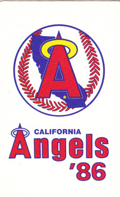 1986 CALIFORNIA ANGELS BASEBALL POCKET SCHEDULE | eBay