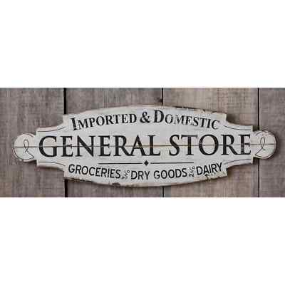 New Primitive Farmhouse Vintage Style White Black GENERAL STORE Pantry ...