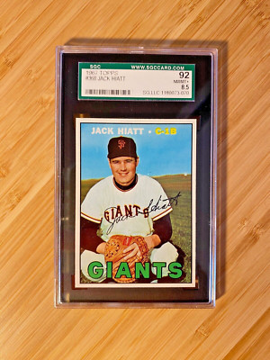 1967 TOPPS #368 JACK HIATT SAN FRANCISCO GIANTS SGC 8.5 CENTERED BEAUTY ...