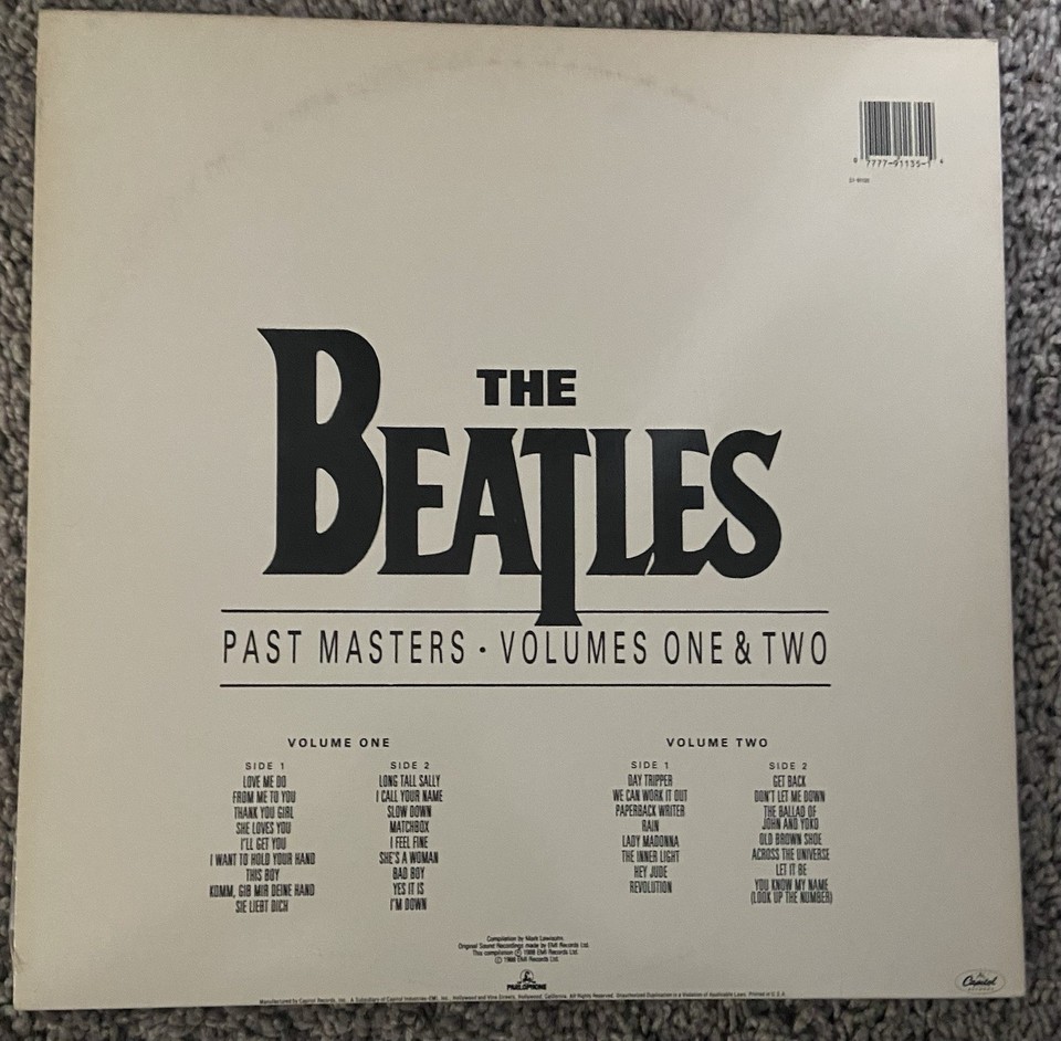 The Beatles Past Masters Volumes One & Two Parlophone 2xVinyl LP | eBay