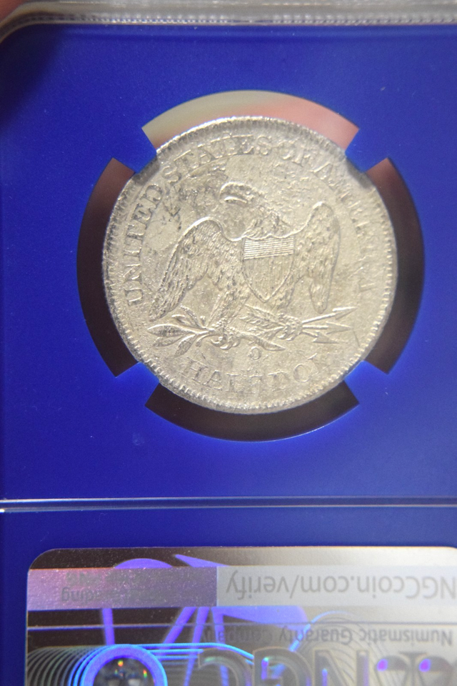 SS Republic 1860-O( UNC? BEAUTY) SHIPWRECK EFFECT LIBERTY SILVER HALF ...