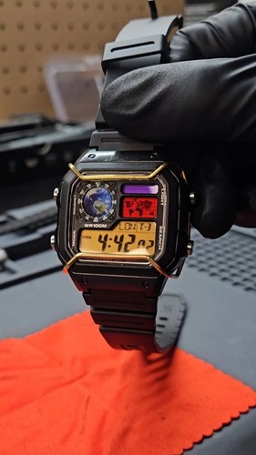 "Helldiver" Casio World Time Illuminator Royale AE-1200 Digital Custom ...