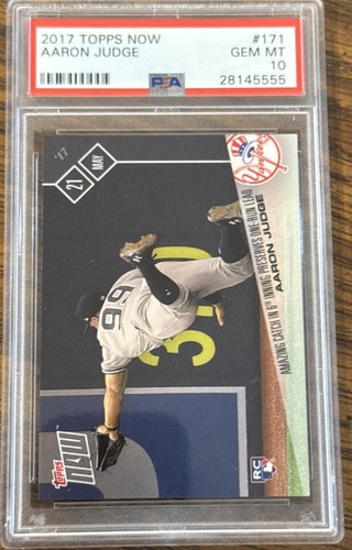2017 Aaron Judge Topps Now Rookie Card RC GRADED GEM MT 10! MVP!! | eBay