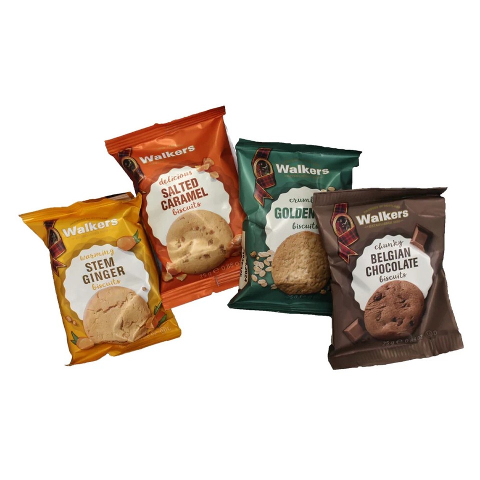 20 x Walkers Shortbread Assorted Biscuits Variety Pack Twin Packs - 25g ...