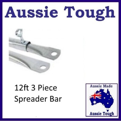 12ft 365cm Eye to Eye Spreader Bar 3 Piece Tarp Poles Aussie Made ...