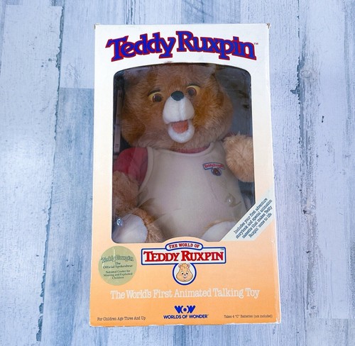 Teddy Ruxpin Doll 1985 Vintage Worlds Of Wonder Working Mint Condition ...