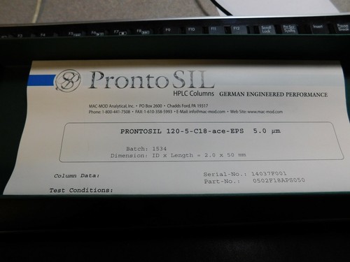 PRONTOSIL HPLC COLUMN 120-5-C18CACE-EPS 5.0UM 2.0X50MM P/N 0502 ...