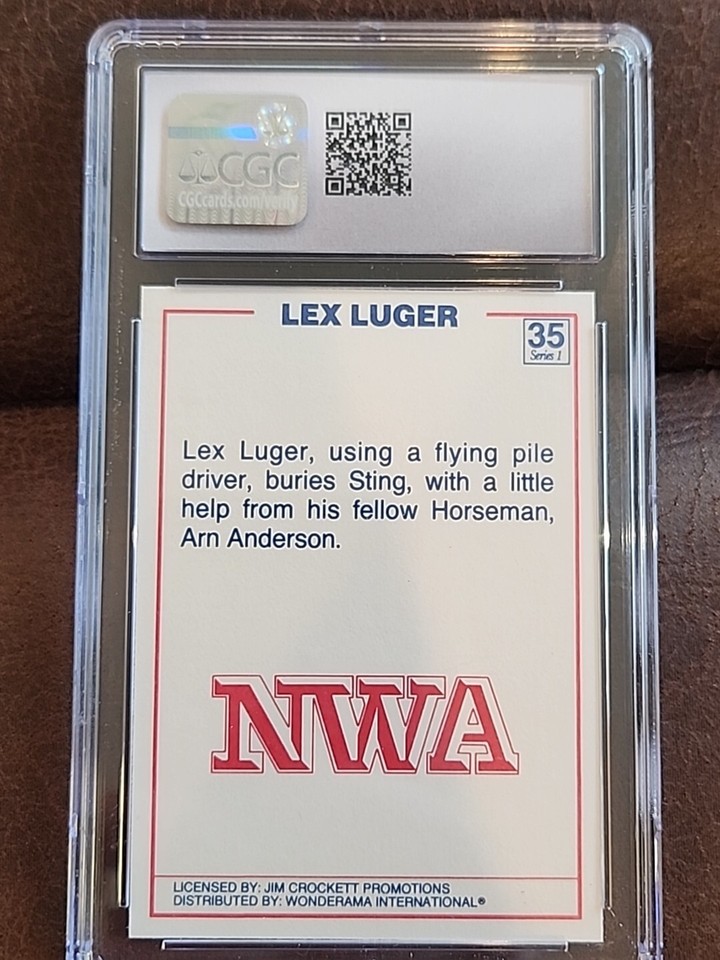 1988 Lex Luger CGG 9.5 Wonderama NWA Card #35 WWE WWF WCW AEW NJPW ROH ...