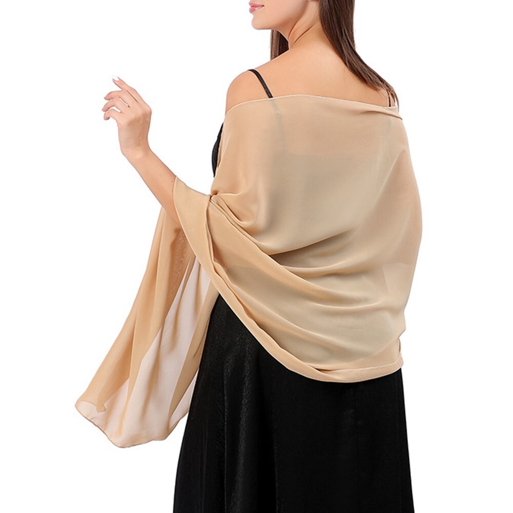 Stylish Womens Sheer Chiffon Scarves for Elegant For Evening Occasions ...