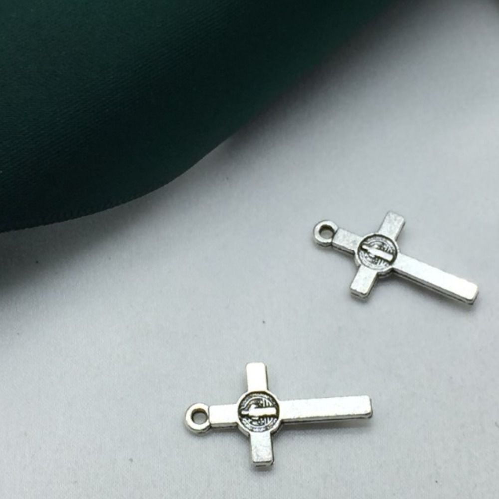 100pcs 13*22mm Small Cross Charms Vintage Alloy Charms for Crafting ...
