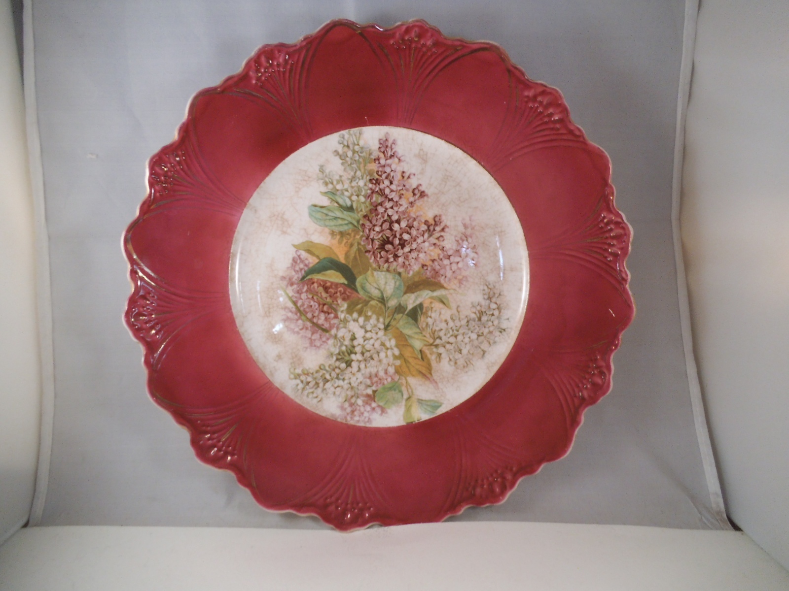 Vintage EPP Co Juniata Canonsburg Pottery Round Platter Sandwich Tray ...